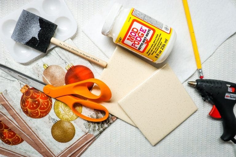 DIY Christmas Ornament Tile Coasters Divine Lifestyle