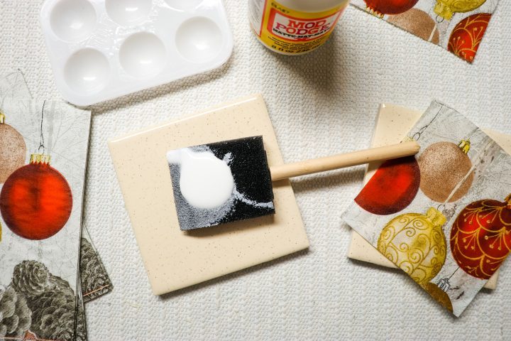 DIY Christmas Ornament Tile Coasters Divine Lifestyle