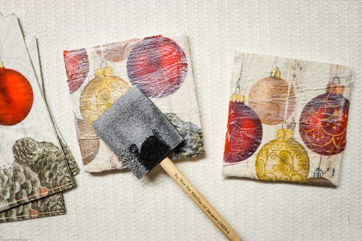 DIY Christmas Ornament Tile Coasters Divine Lifestyle