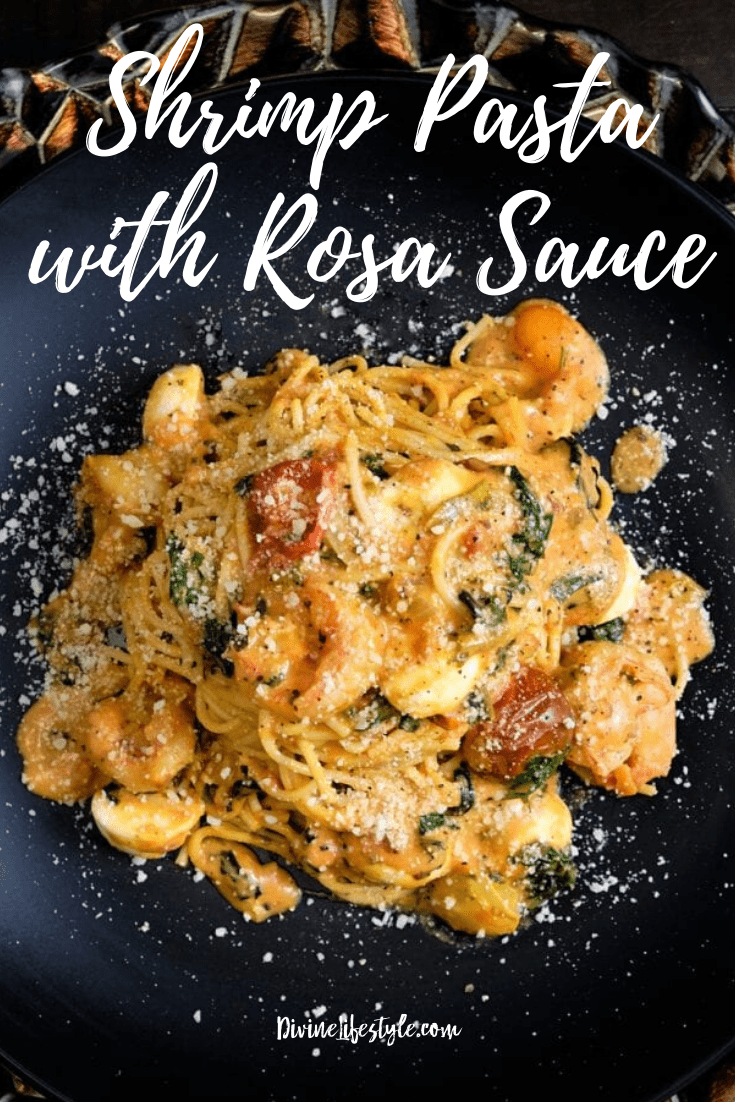 Rosa Pasta with Shrimp Shrimp Scampi Heavy Cream Sauce