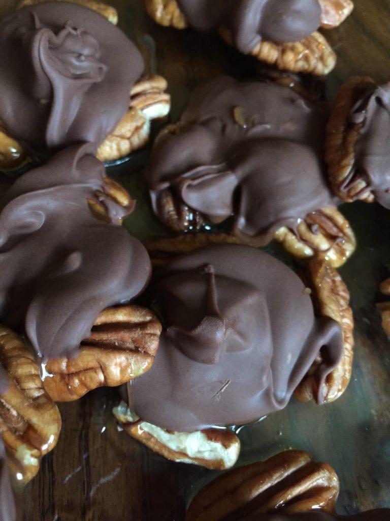 Chocolate Pecan Turtle Clusters Candy Recipe Divine Lifestyle
