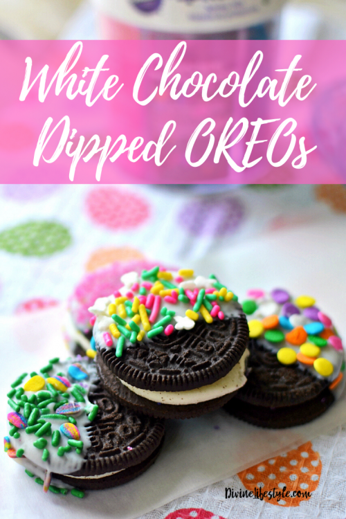 Easter White Chocolate Dipped OREOs Cookies Divine Lifestyle