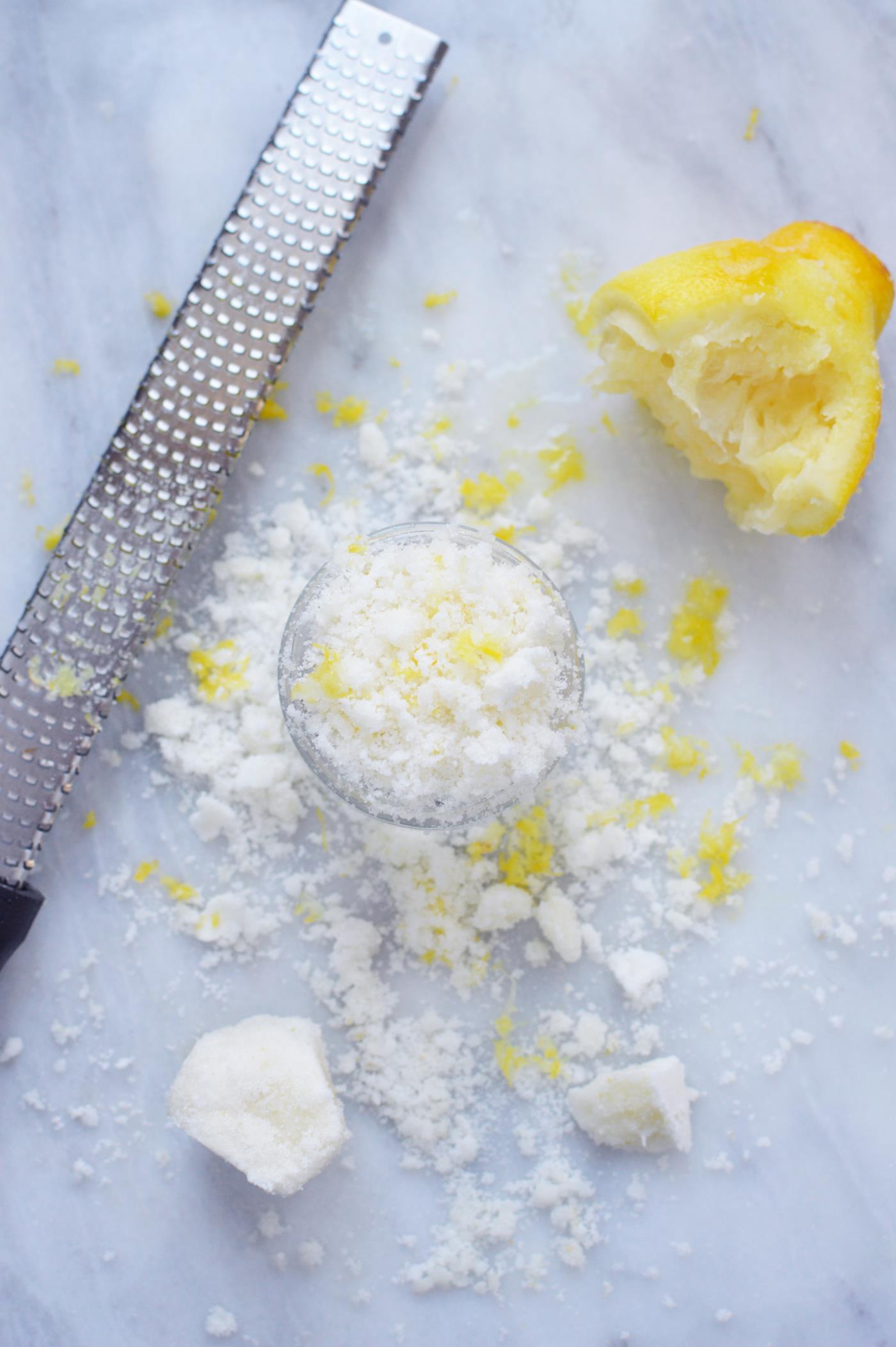 Lemon and Sugar Scrub for Dark Spots