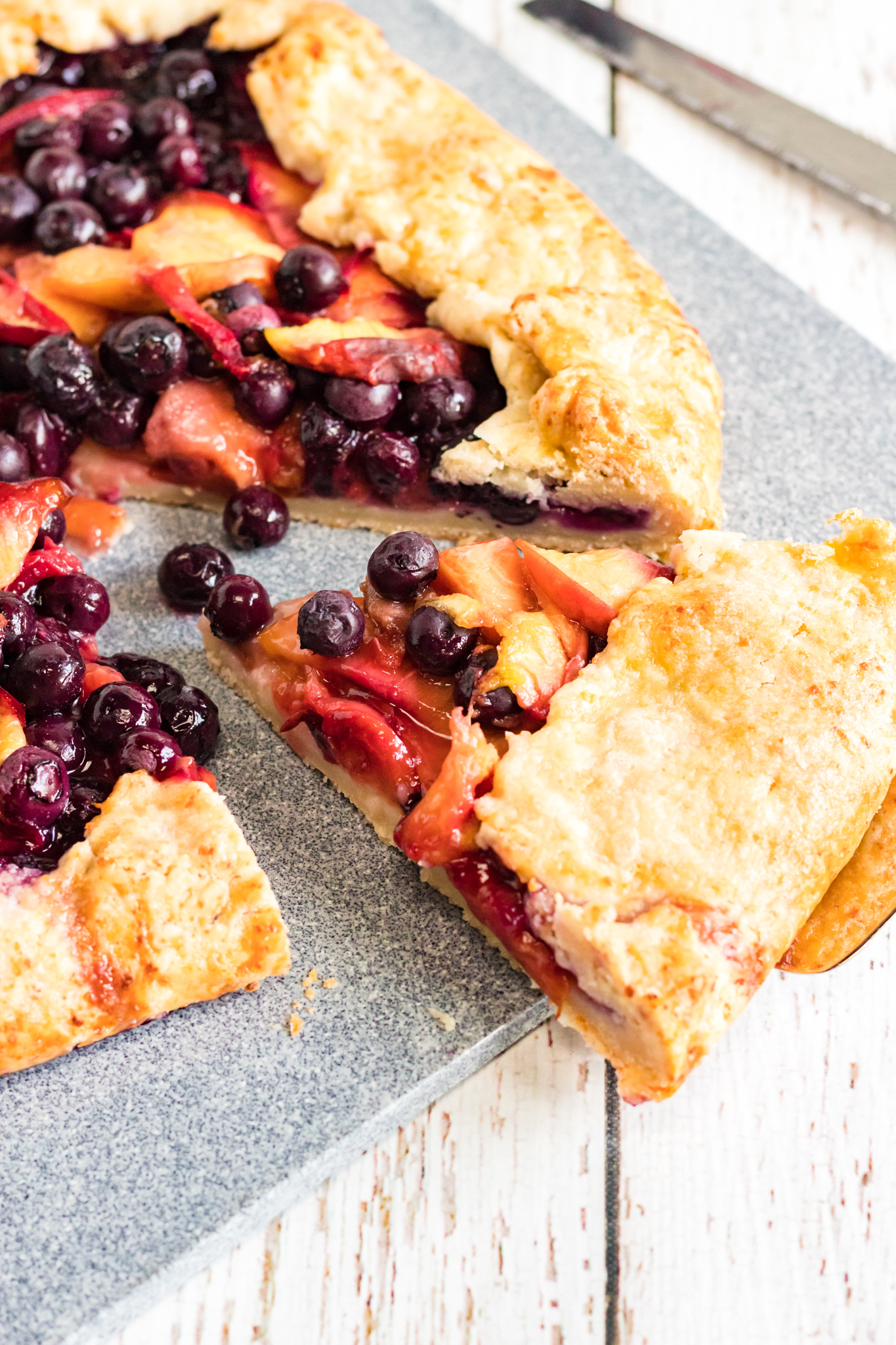 Blueberry Puff Pastry Peaches