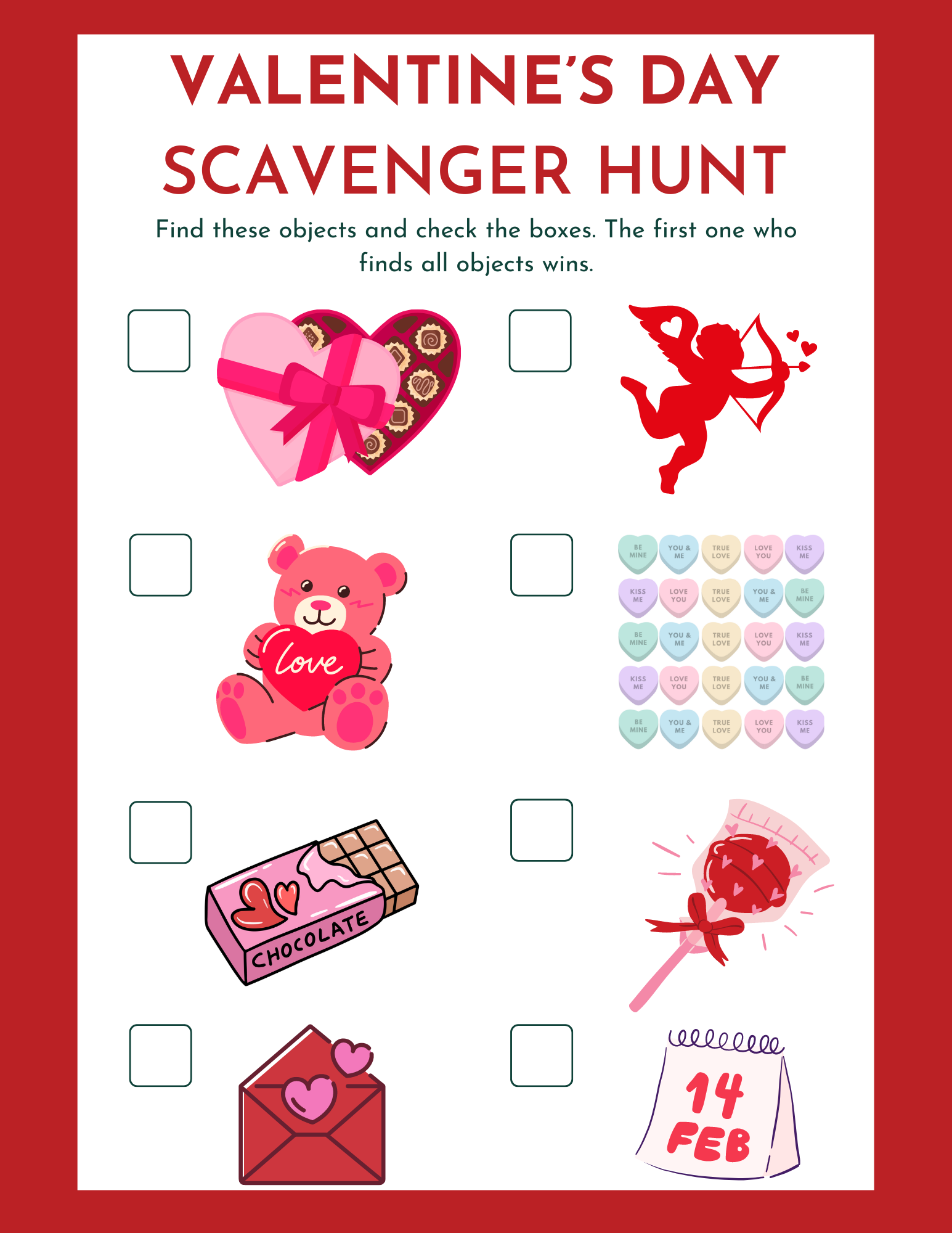 Valentine's Day Scavenger Hunt