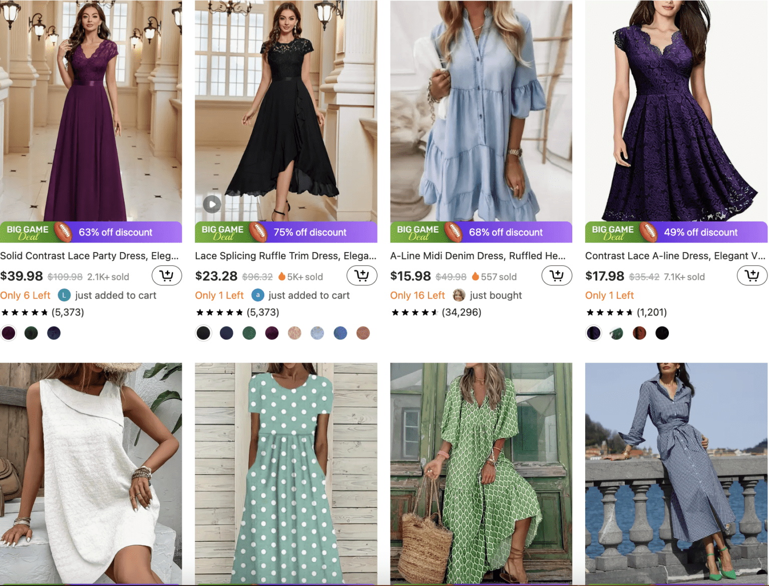Women's Temu Clothing