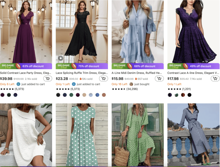 Women's Temu Clothing