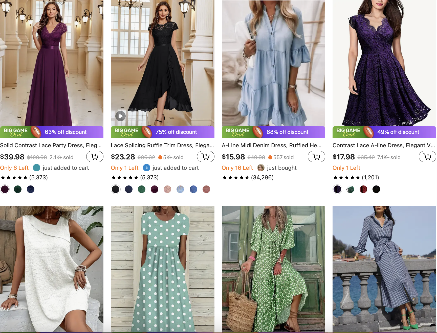 Women's Temu Clothing
