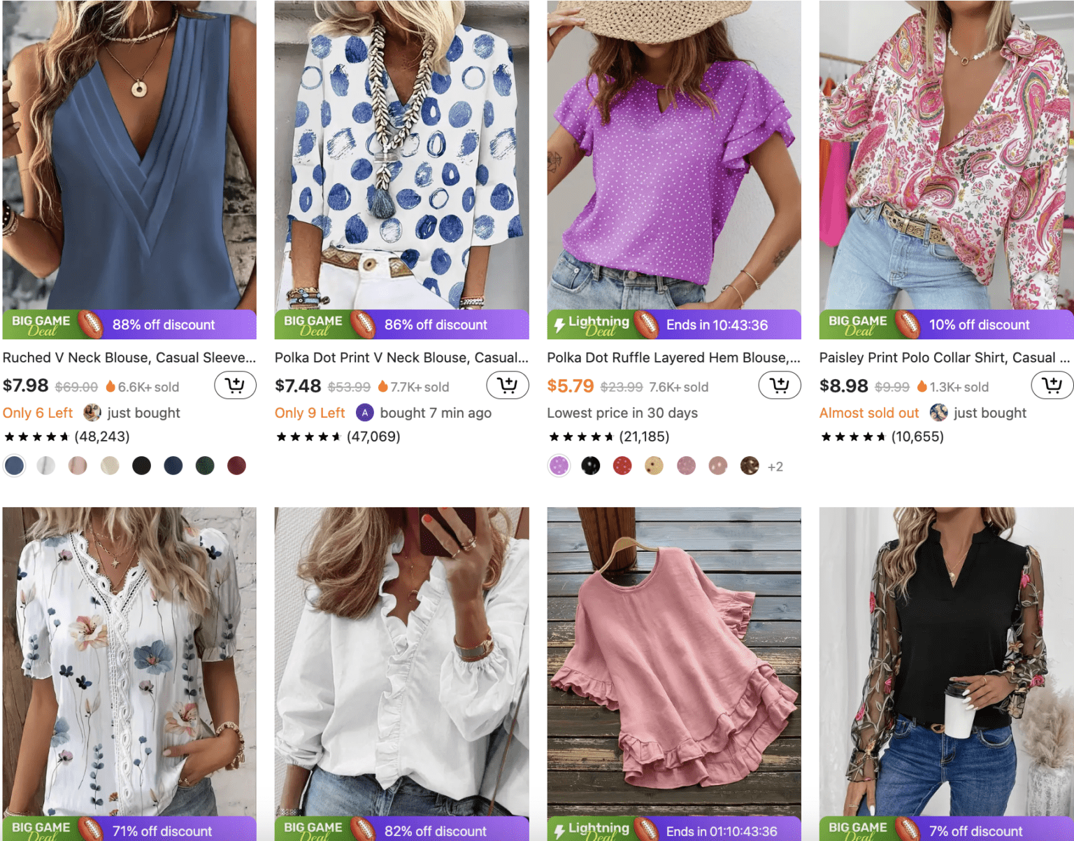 Women's Temu Clothing