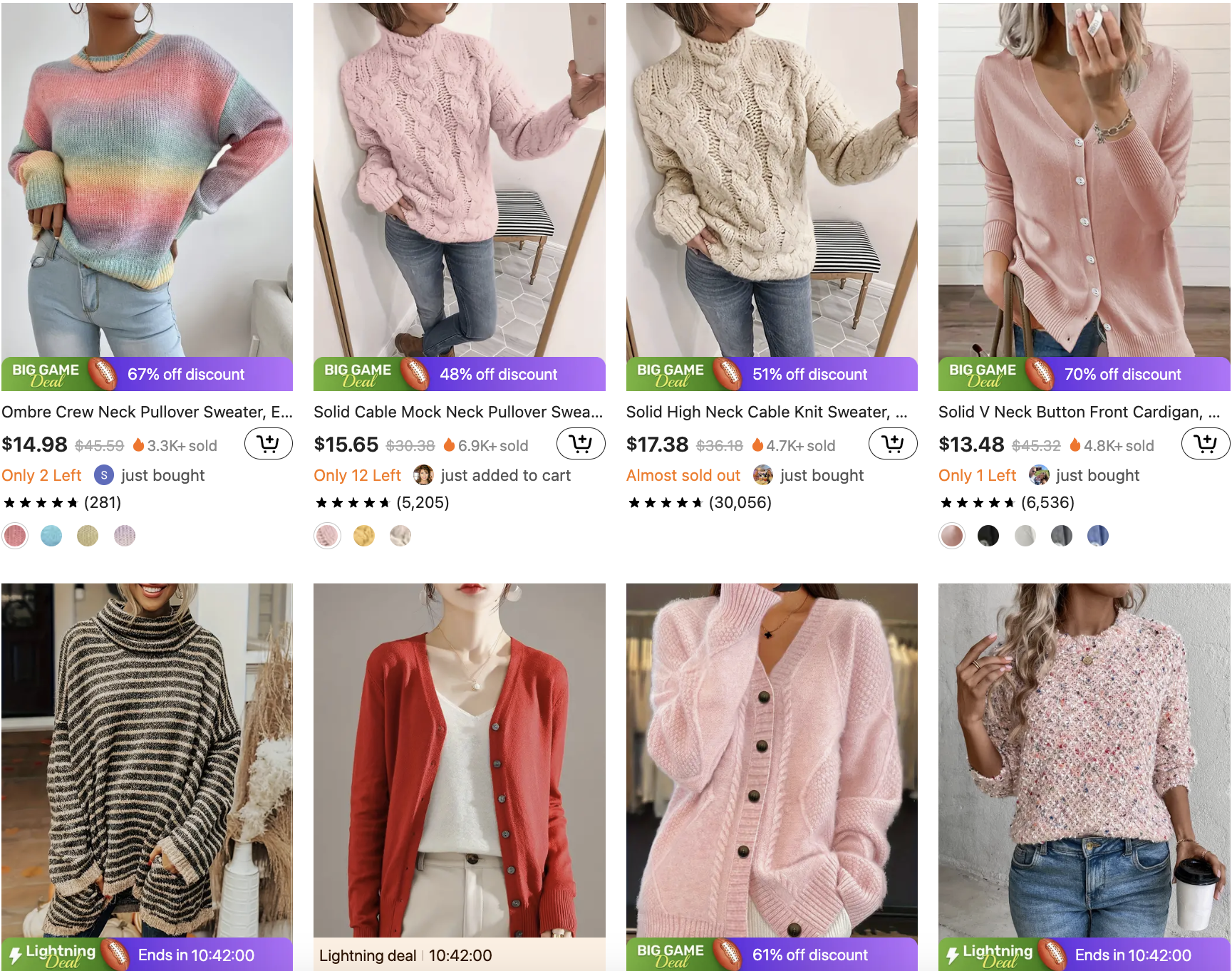 Women's Temu Clothing
