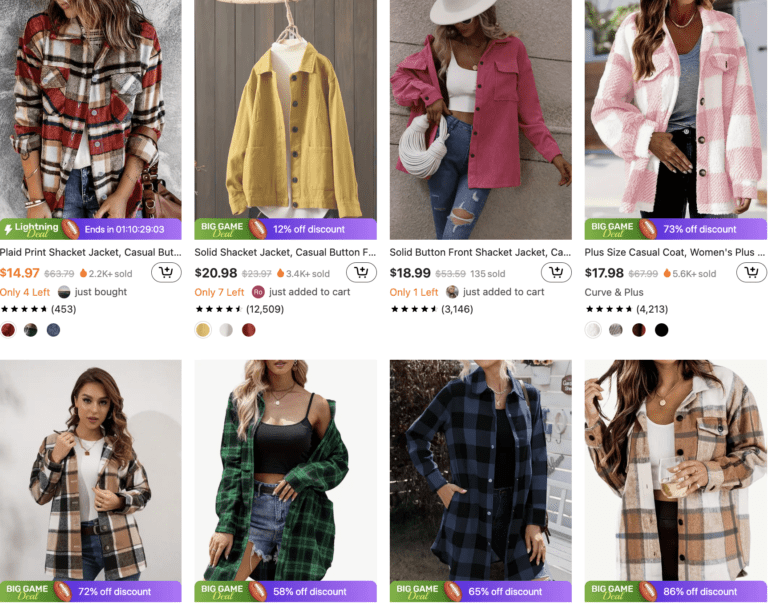 Women's Temu Clothing
