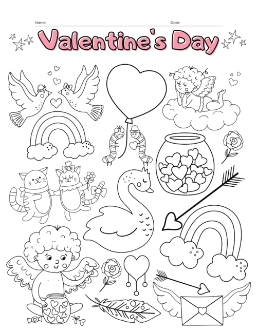 Valentine's Day Printable Coloring Pages