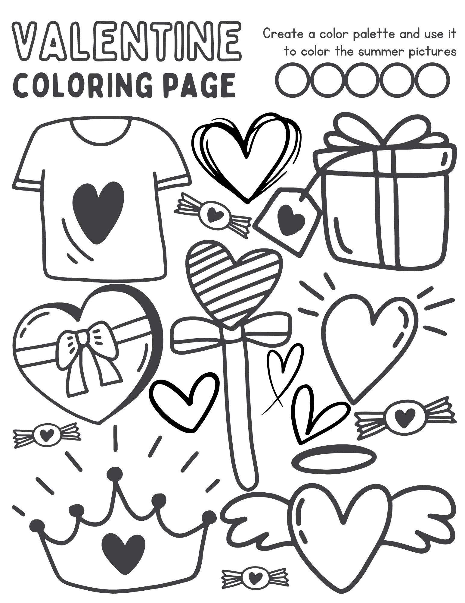 Valentine's Day Printable Coloring Pages