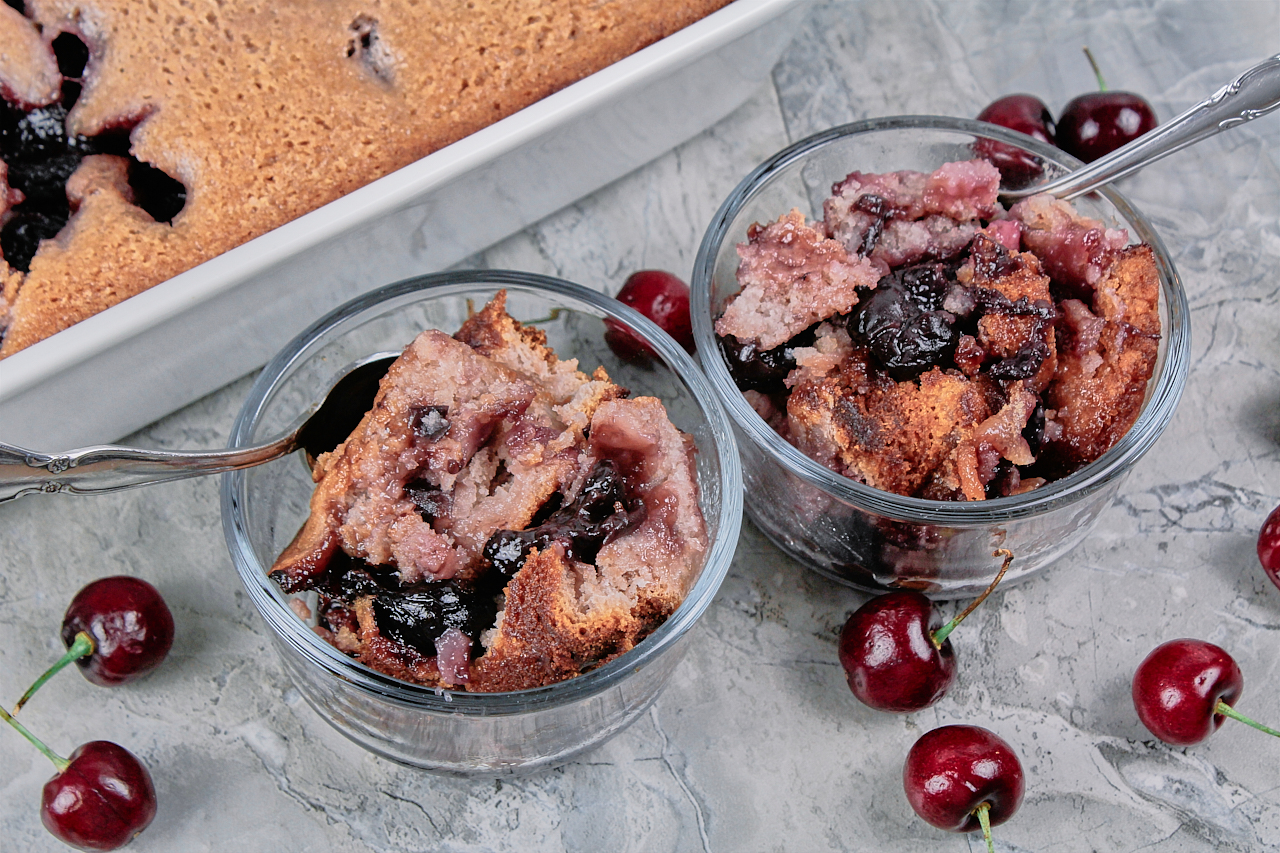 Cherry Cobbler Recipe with Dark Sweet Canned Cherries