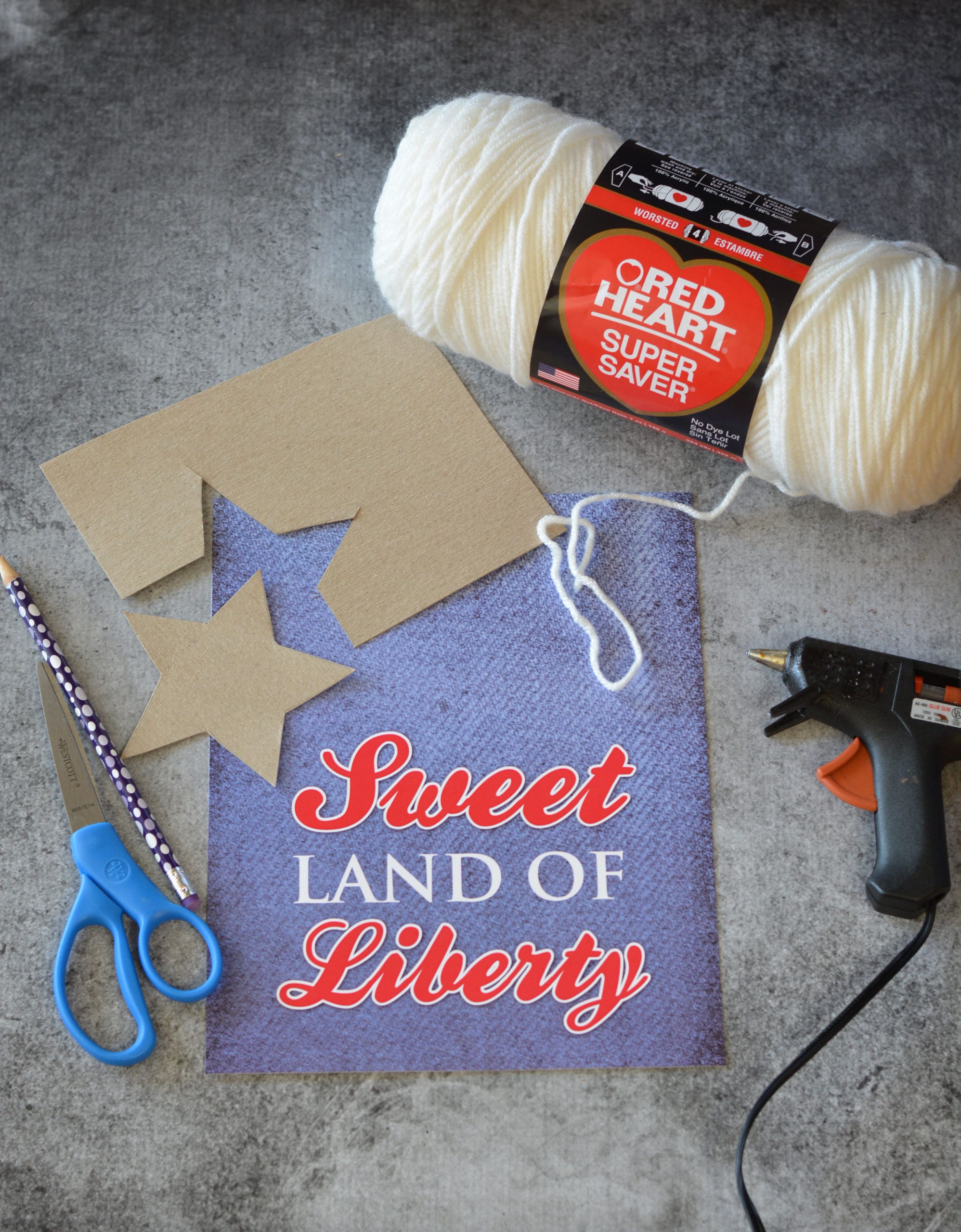 DIY Americana Artwork Sweet Liberty Picture Frame Craft